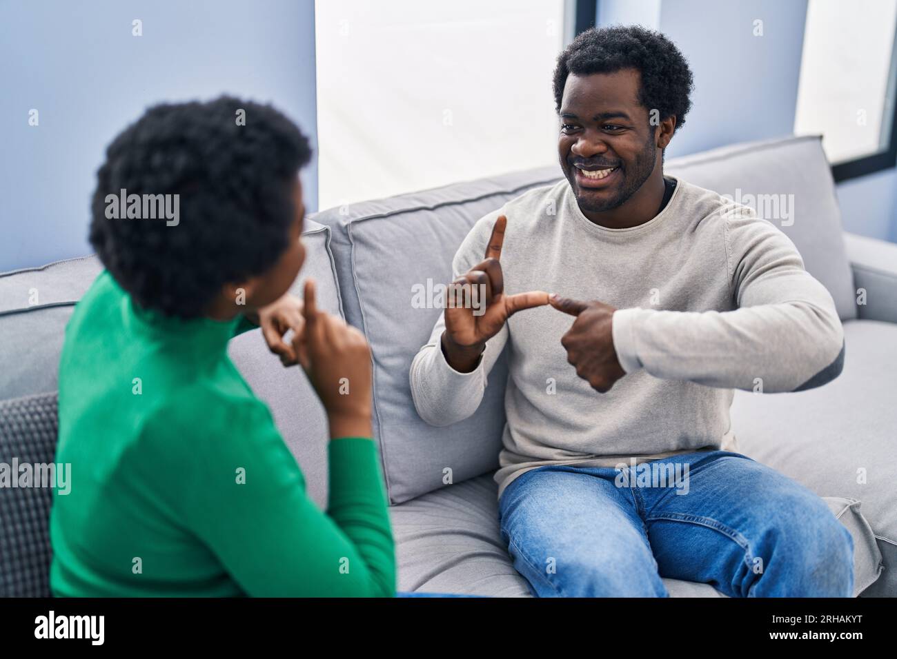 African american family sign language hi-res stock photography and ...