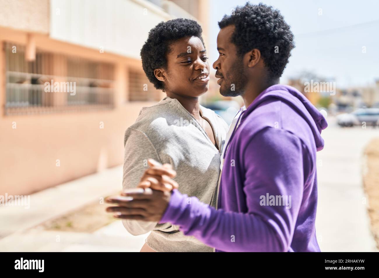 Sporty african man woman dancing hi-res stock photography and images ...