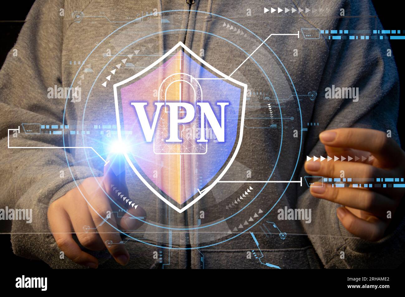 Concepts Virtual Private Network, VPN, Data Encryption, IP Substitution Stock Photo - Alamy
