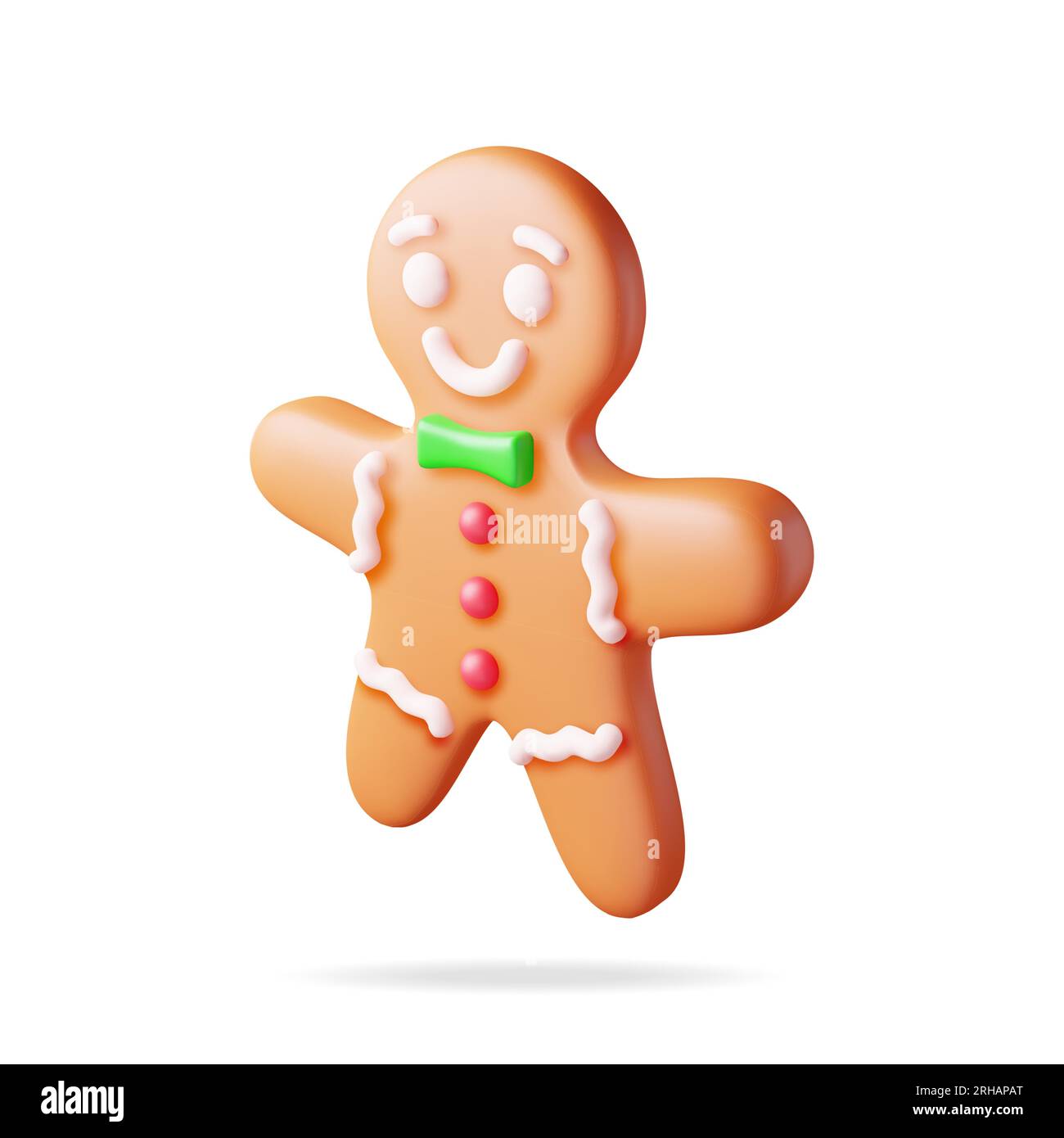 3D Holiday Gingerbread Man Cookie Stock Vector Image & Art - Alamy