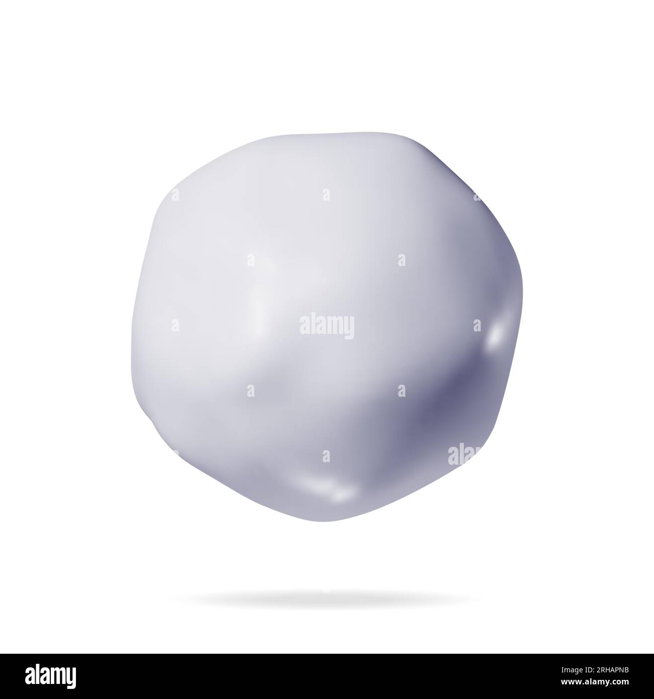 3D Snowball Isolated. Render Snow Ball Ice Stock Vector Image & Art - Alamy