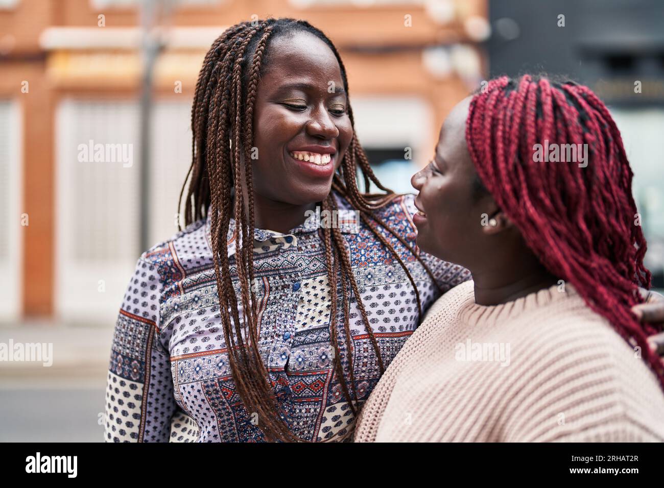 African american women friends smiling confident standing together at ...