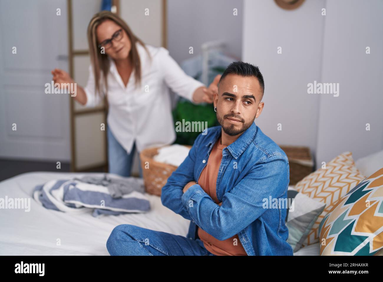 Mother argue with adult son hi-res stock photography and images - Alamy