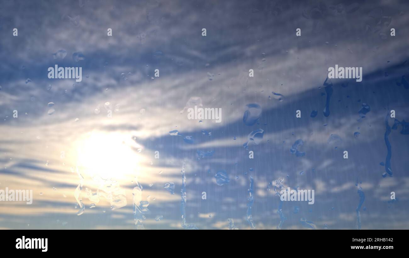 cloudburst on sky with clouds - cute weather background - photo of ...
