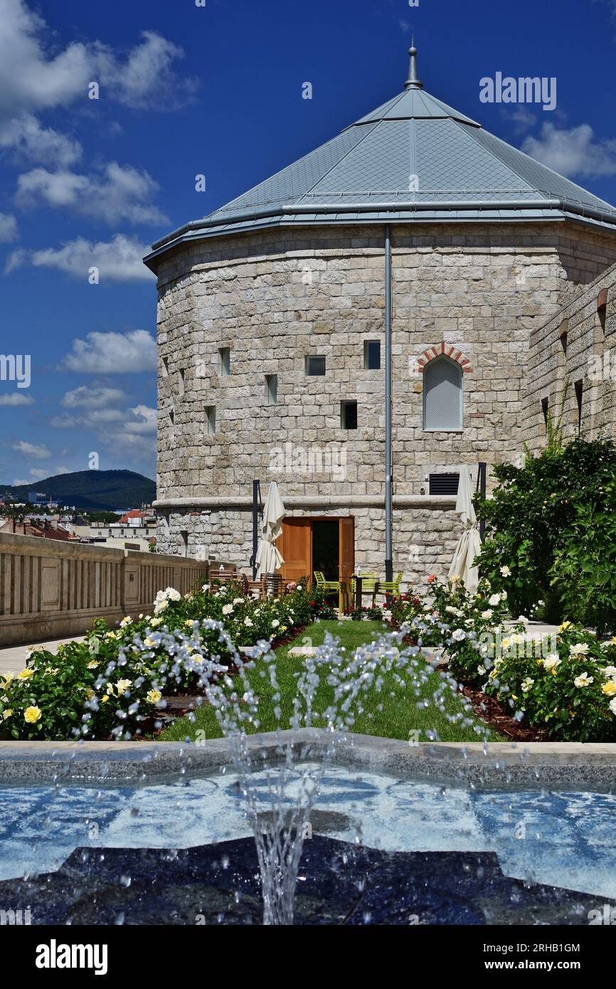 Tower of Karakas pasha and turkish garden in Buda Castle Stock Photo ...
