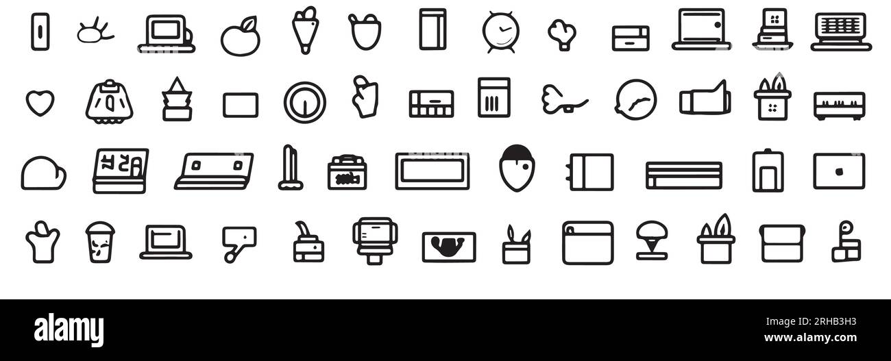 Technology vector art icon sheet Stock Vector Image & Art - Alamy