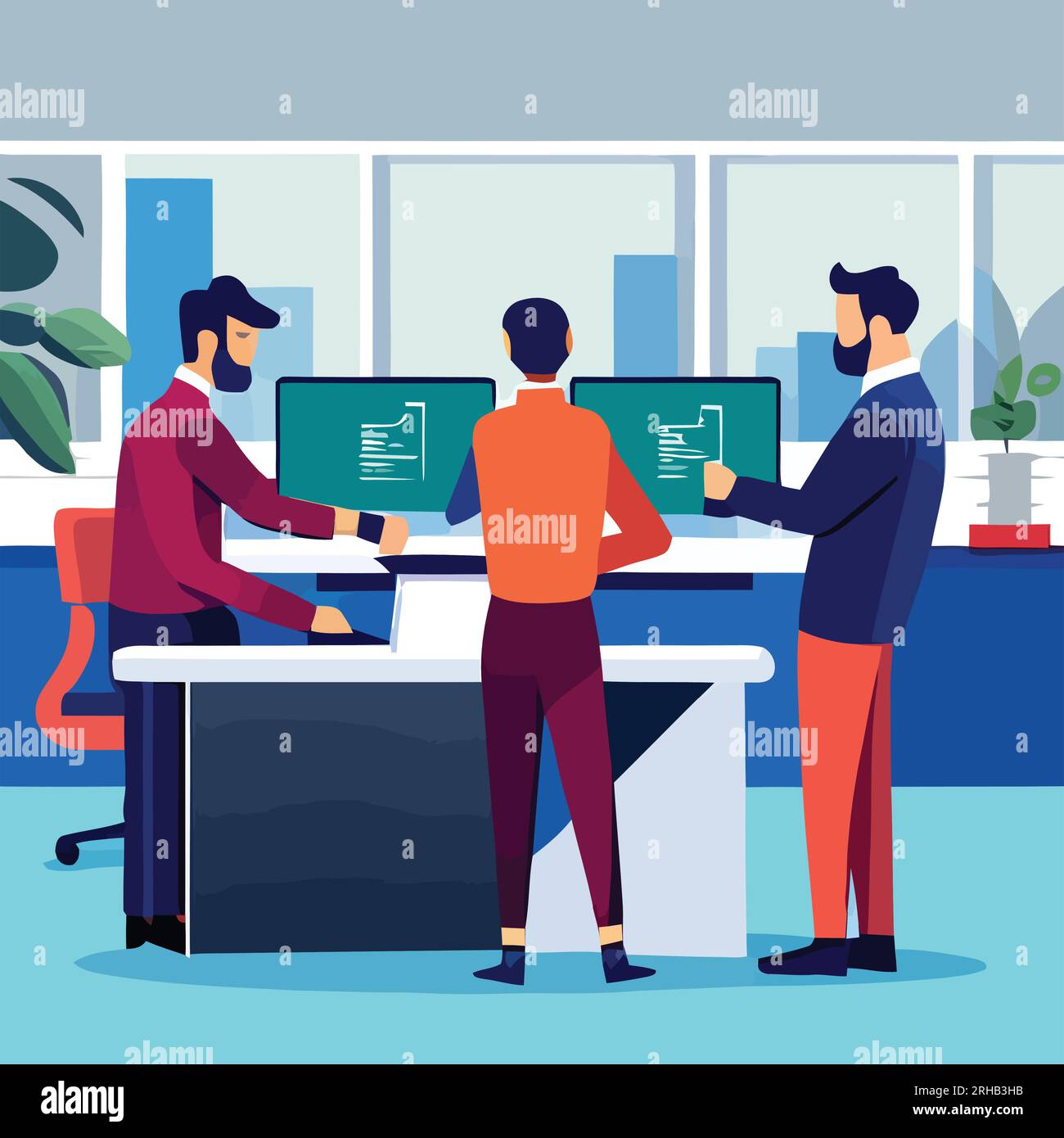 Brainstorming lady Stock Vector Images - Alamy