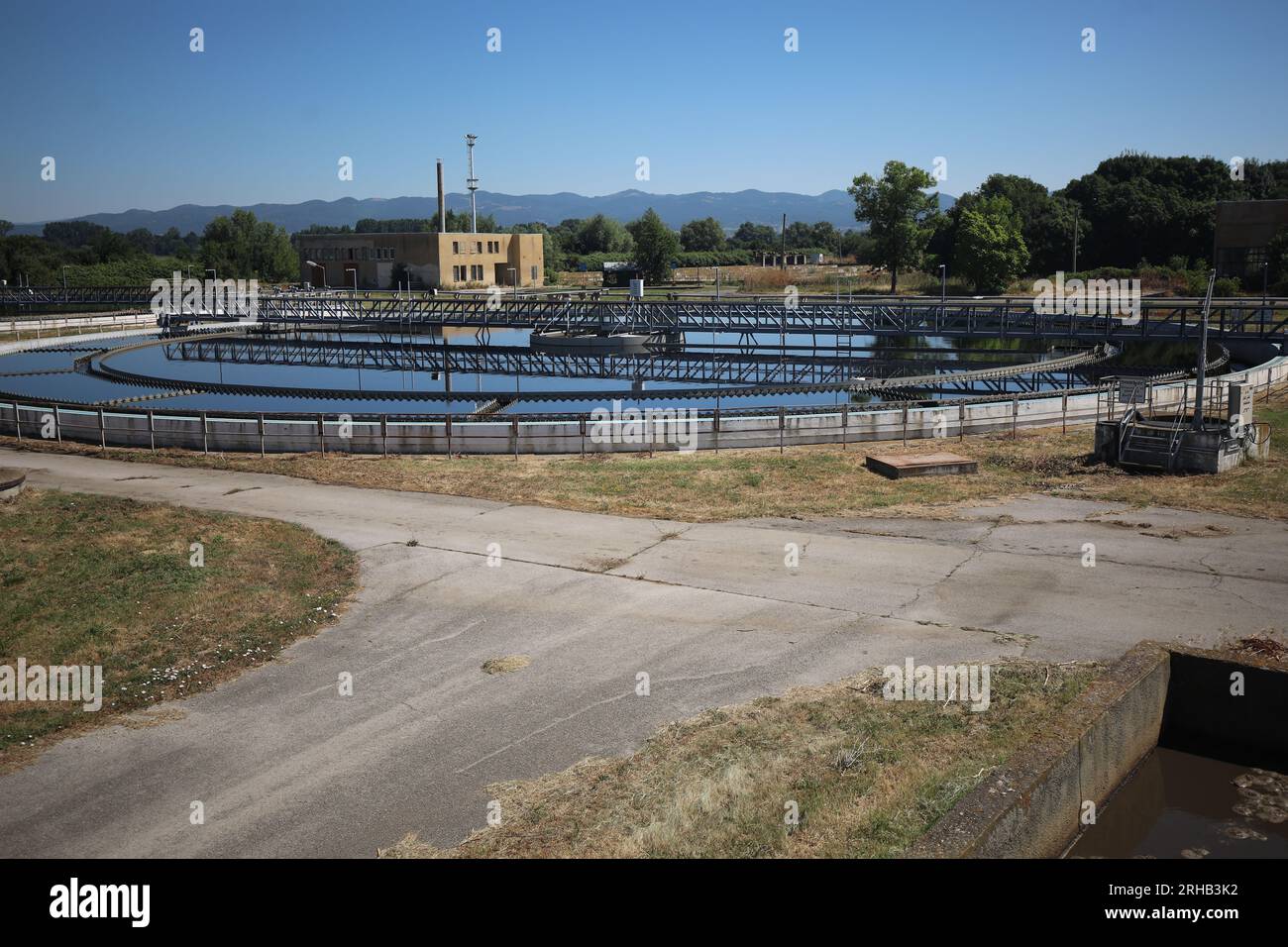 Modern waste water treatment plant Stock Photo - Alamy