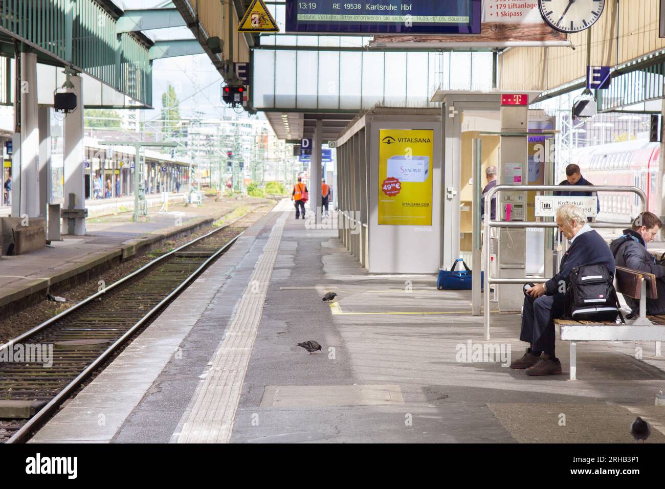 Lion, France - 13.10.2017: train platform, boarding terminal, train and ...