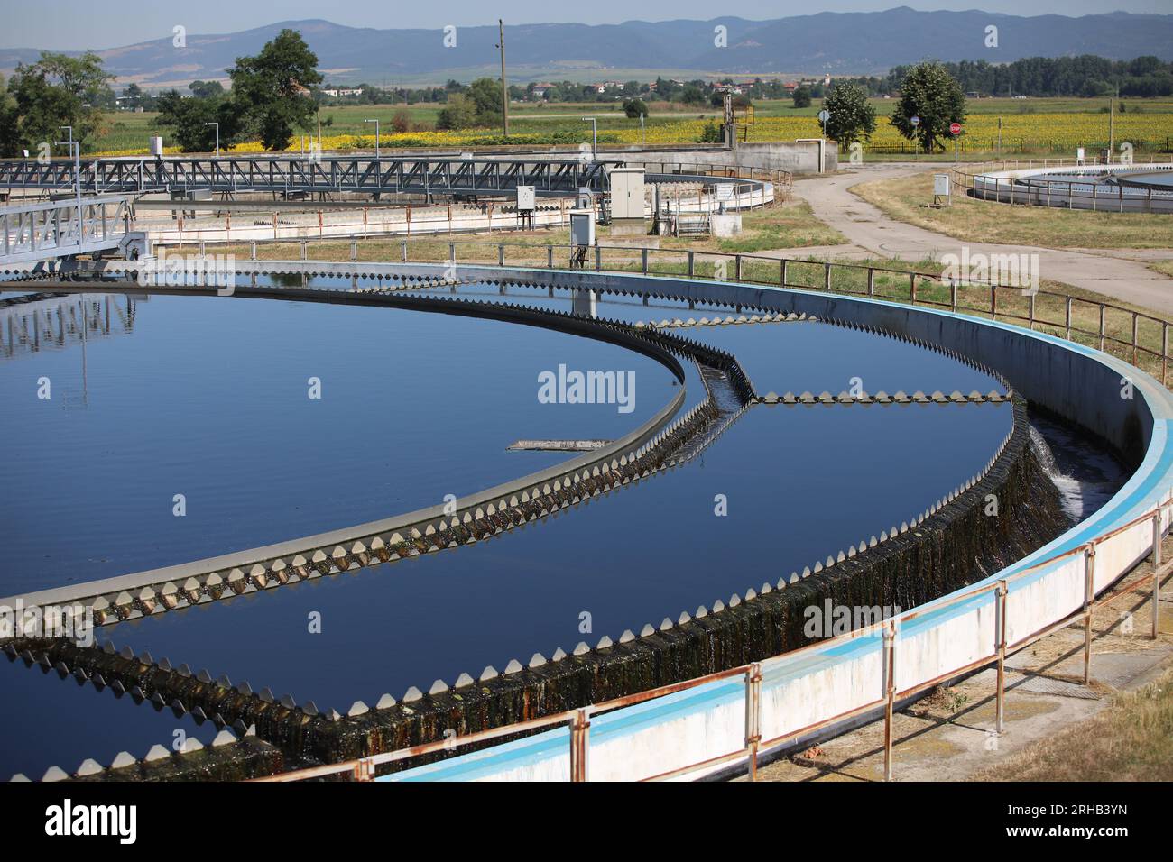 Modern waste water treatment plant Stock Photo - Alamy