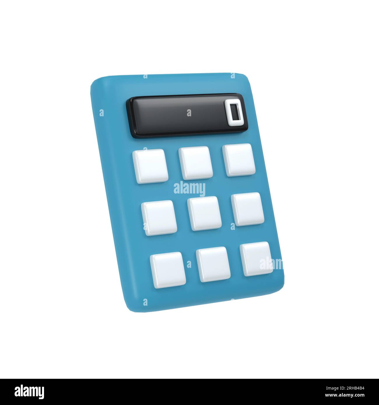 3d blue calculator icon school office isolated with clipping path ...