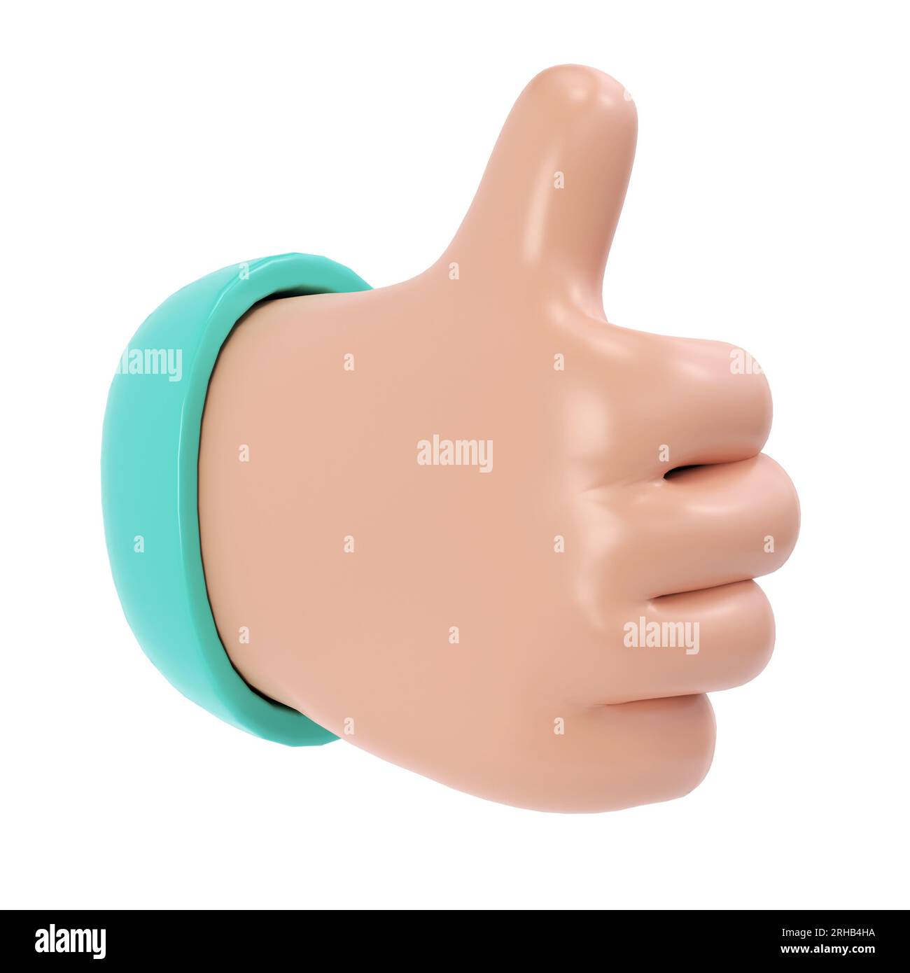Thumb up 3d icon. Cartoon character hand like gesture. Business clip ...