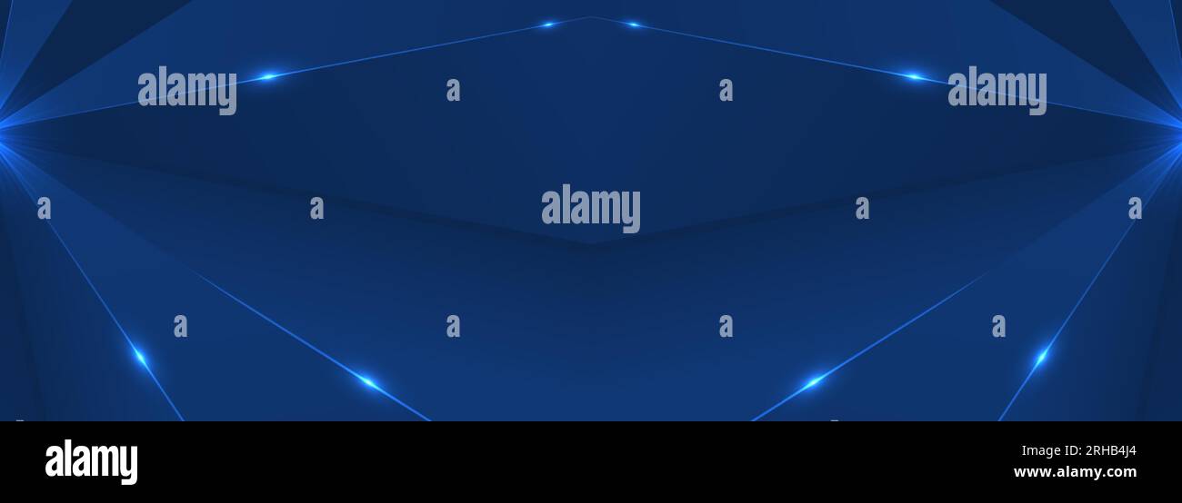 Blue abstract digital technology wide concept background. Vector ...