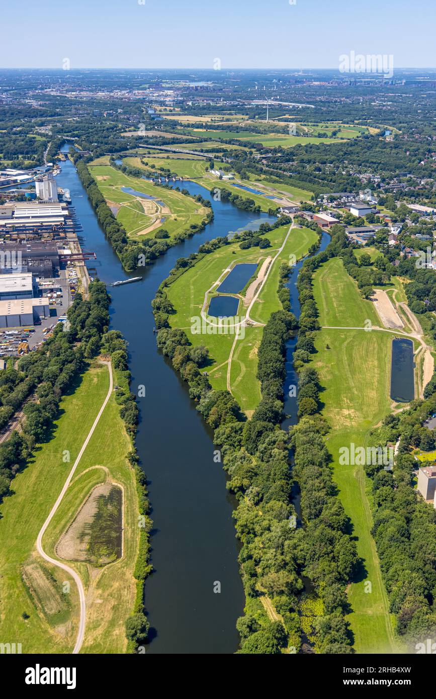 Aerial view, Styrumer Ruhraue, RWW-Ruhrwasserwerk, Ruhr dam, Raffelberg ... Aerial view, Styrumer Ruhraue, RWW-Ruhrwasserwerk, Ruhr dam, Raffelberg ...