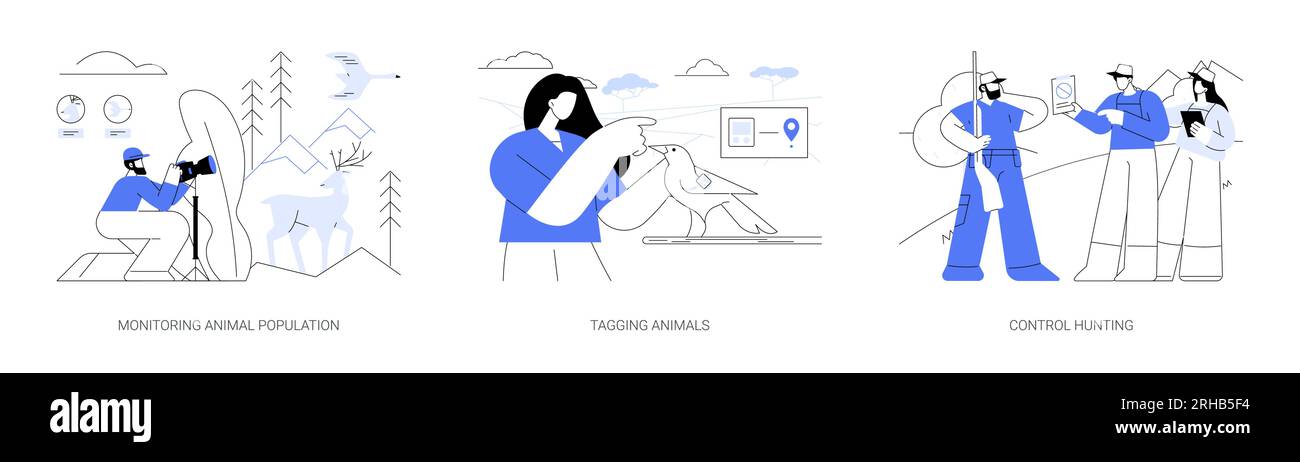 Wildlife biologist abstract concept vector illustrations Stock Vector ...