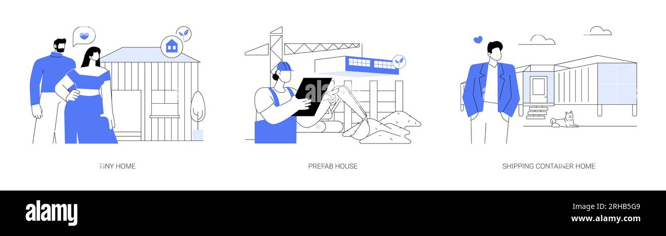 Sustainable construction abstract concept vector illustrations Stock ...
