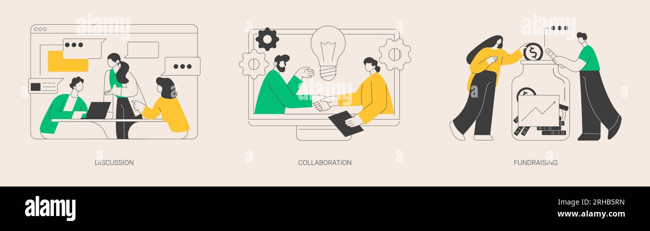 Partnership abstract concept vector illustrations Stock Vector Image ...
