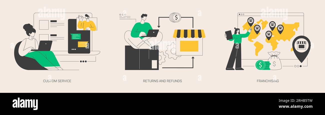 Retail market abstract concept vector illustrations Stock Vector Image ...