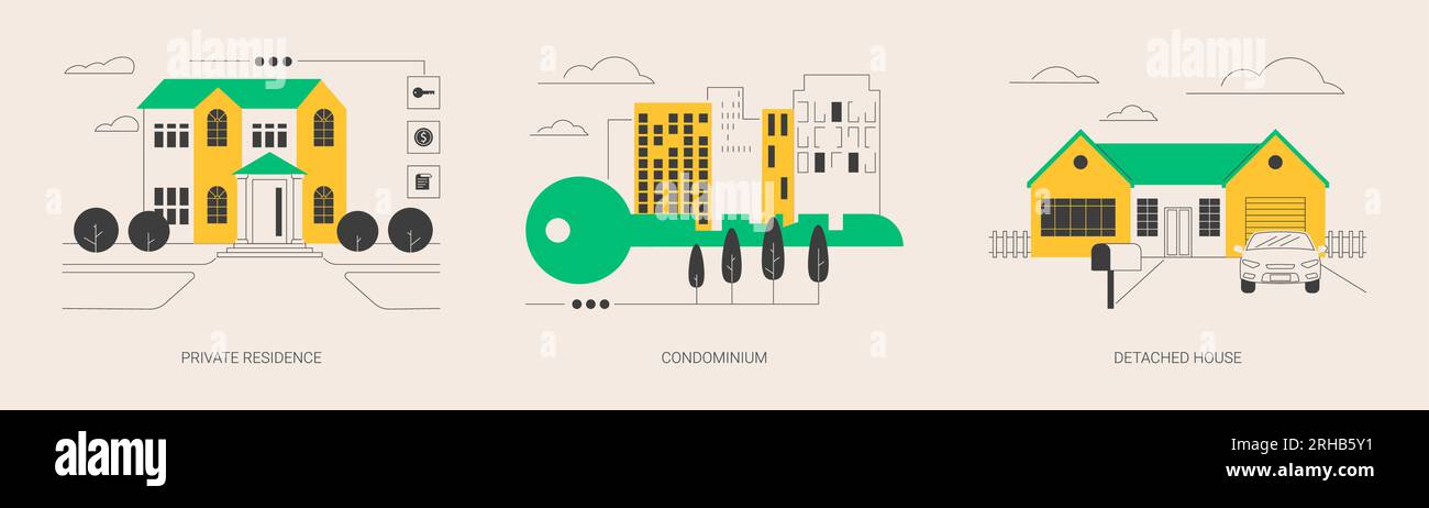 Single family home abstract concept vector illustrations Stock Vector ...