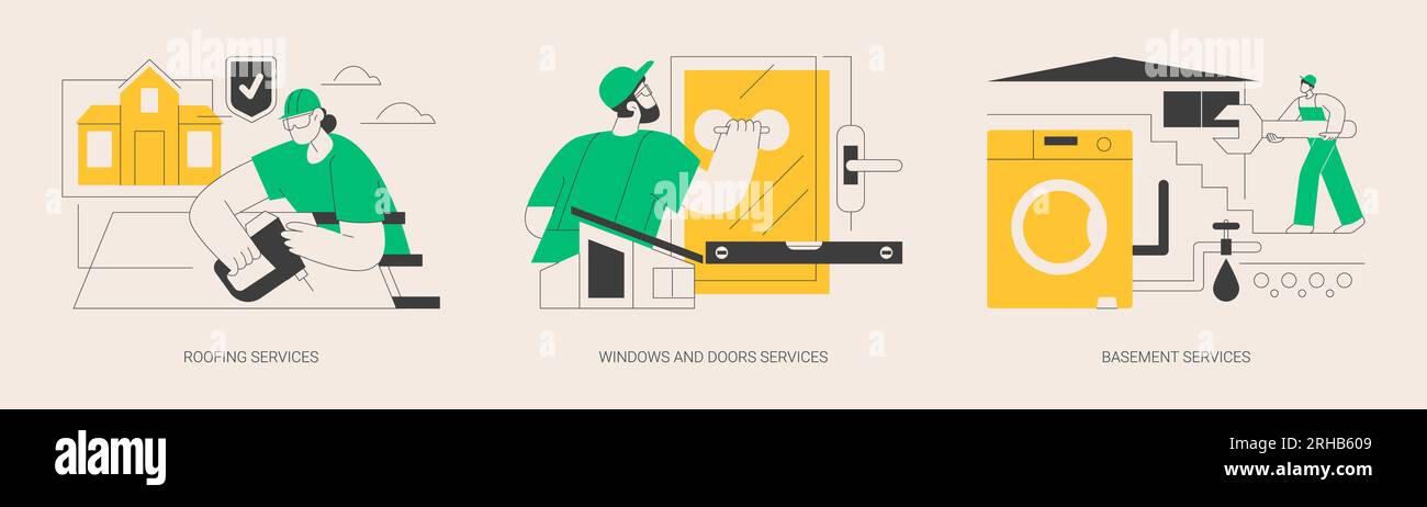 House maintenance abstract concept vector illustrations Stock Vector ...