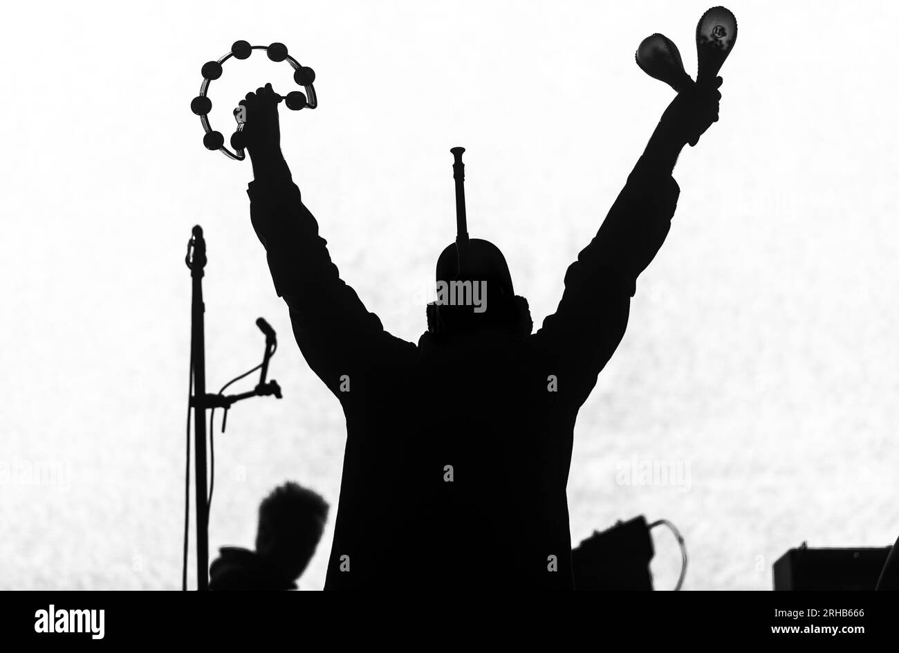 Former Oasis frontman Liam Gallagher performing live on the main stage ...