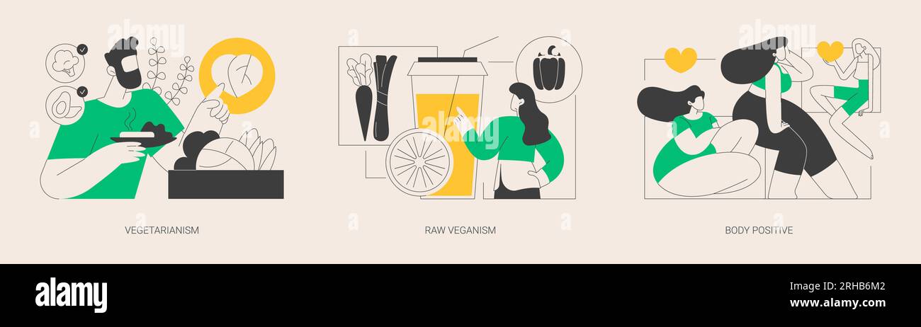 Healthy lifestyle abstract concept vector illustrations Stock Vector ...