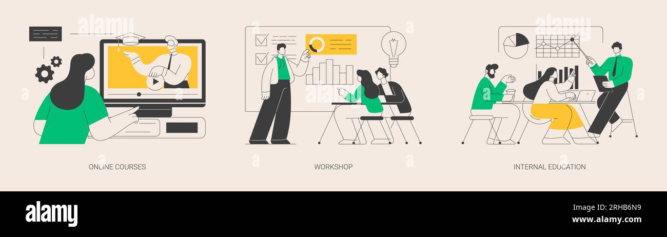 Digital education abstract concept vector illustrations Stock Vector ...