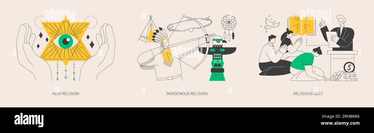 Spiritual movement abstract concept vector illustrations Stock Vector ...