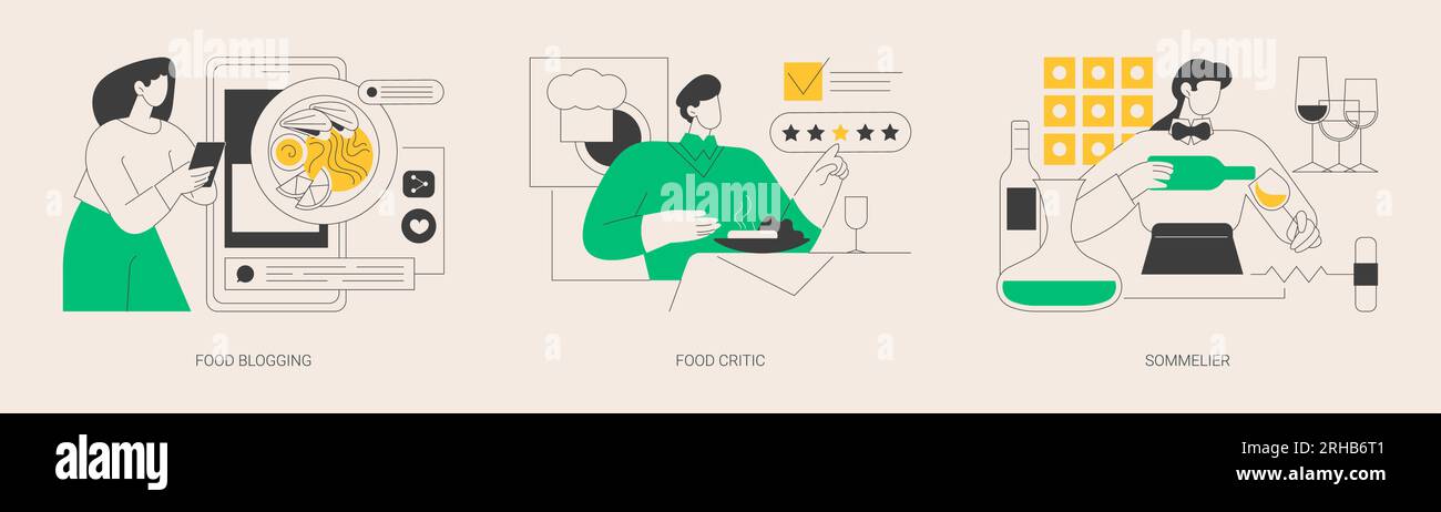 Food review abstract concept vector illustrations Stock Vector Image ...