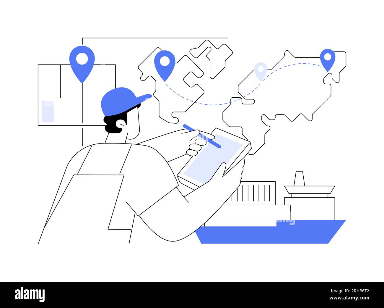 Freight forwarder abstract concept vector illustration Stock Vector ...
