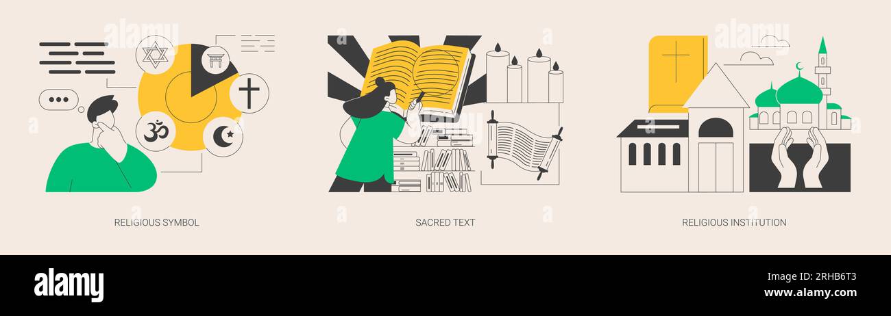 Religious practice abstract concept vector illustrations Stock Vector ...