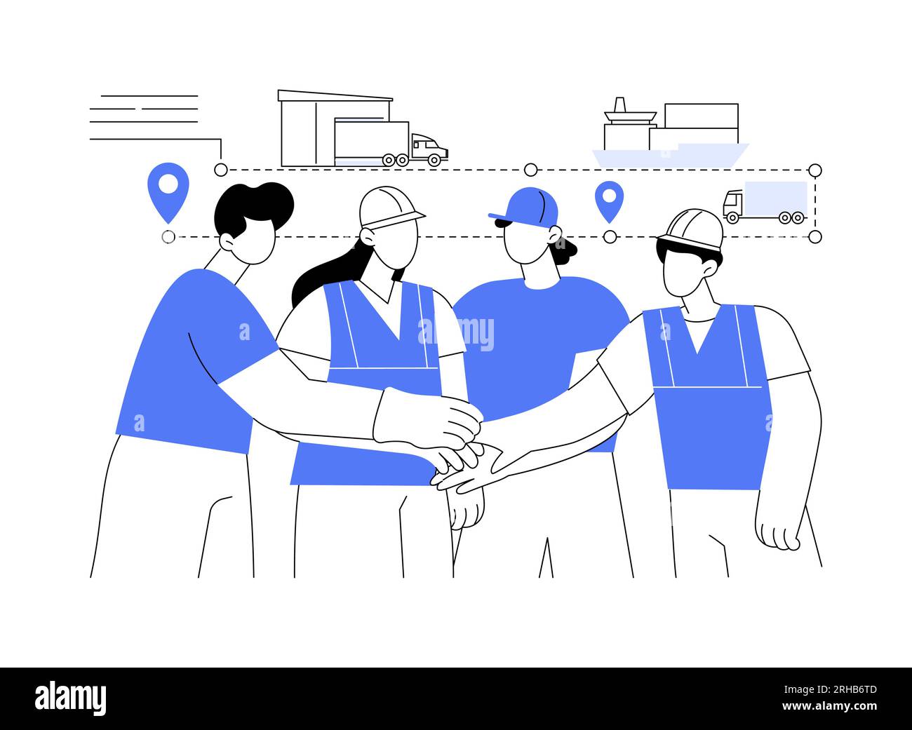 Collaborative logistics abstract concept vector illustration Stock Vector Image & Art - Alamy