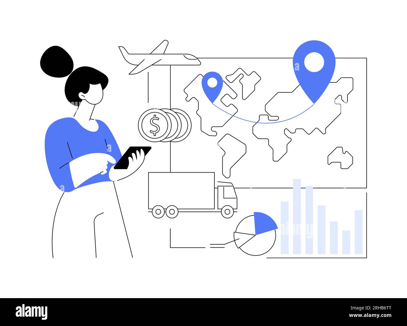 Supply chain cartoon character hi-res stock photography and images - Alamy