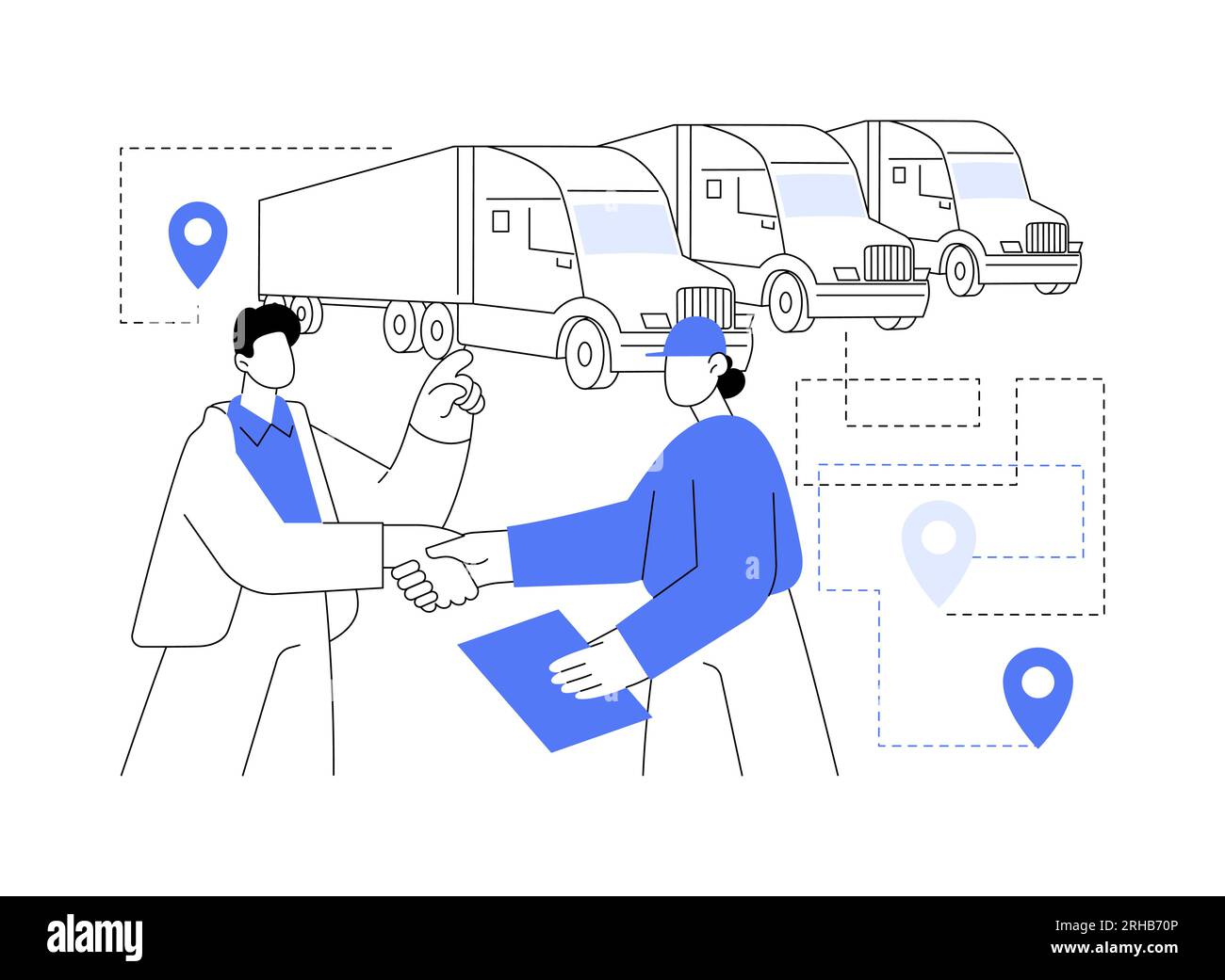 Contracting a truckload carrier abstract concept vector illustration ... Contracting a truckload carrier abstract concept vector illustration ...