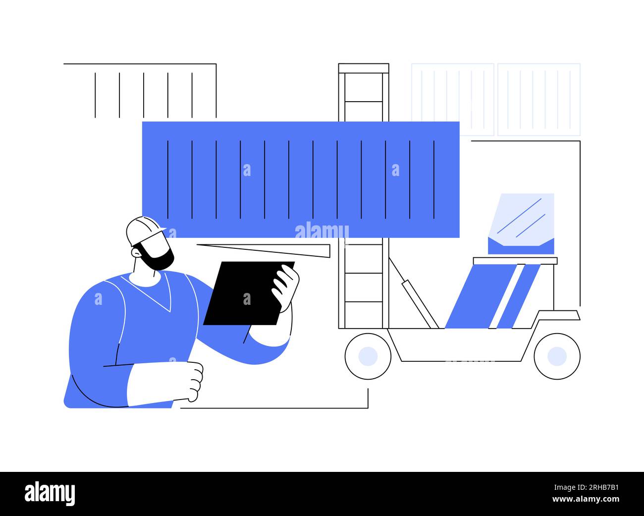 Cargo transfer port Stock Vector Images - Alamy