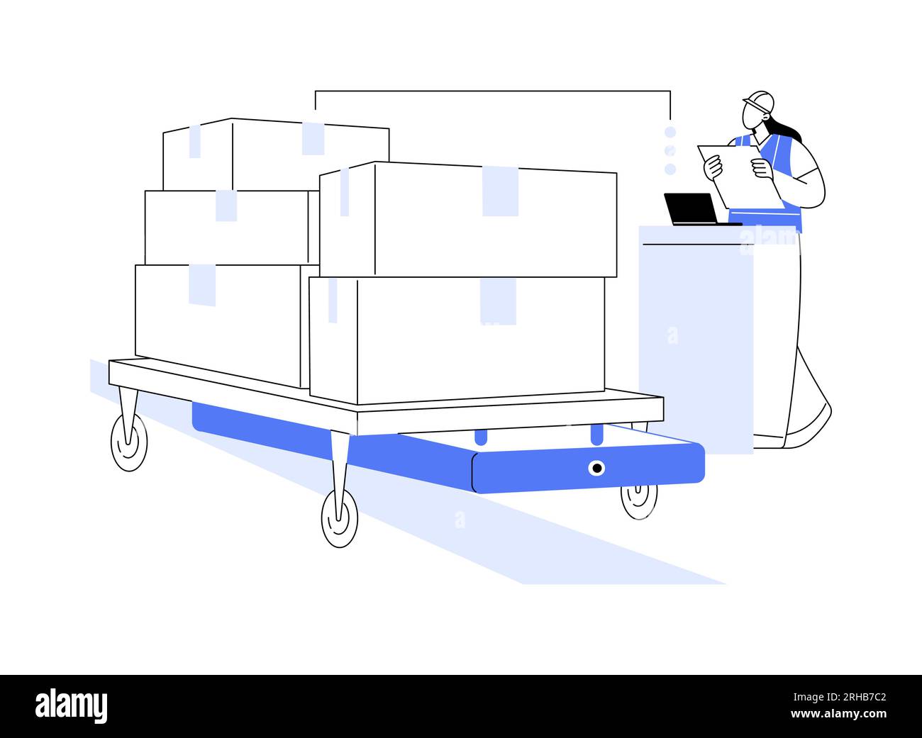 Automated guided cart abstract concept vector illustration Stock Vector ...