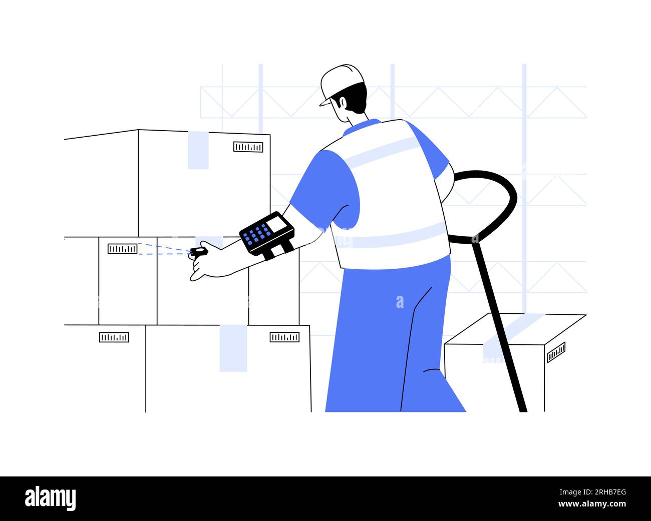 Ring scanner abstract concept vector illustration Stock Vector Image ...