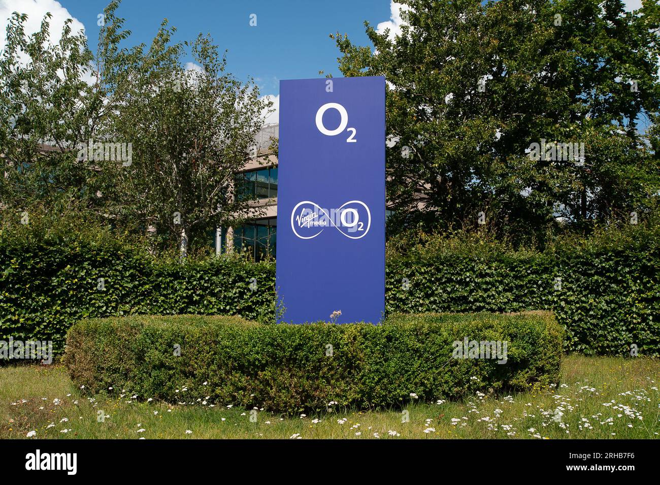 Slough, Berkshire, UK. The Virgin Media O2 offices on the A4 Bath Road ...