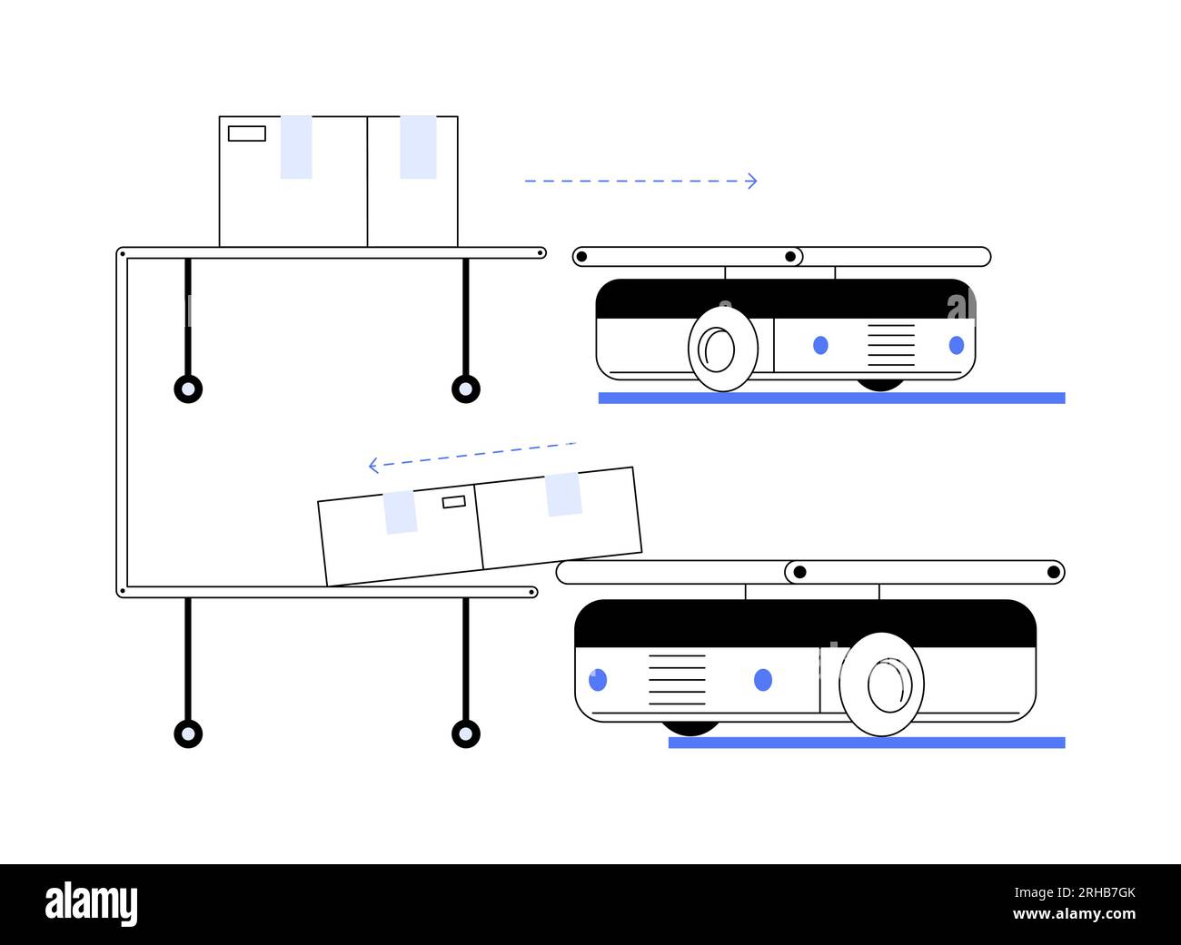 Sorting robots abstract concept vector illustration Stock Vector Image ...