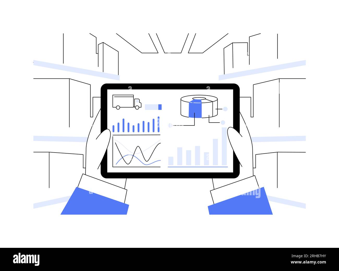 Reports and analytics abstract concept vector illustration Stock Vector ...