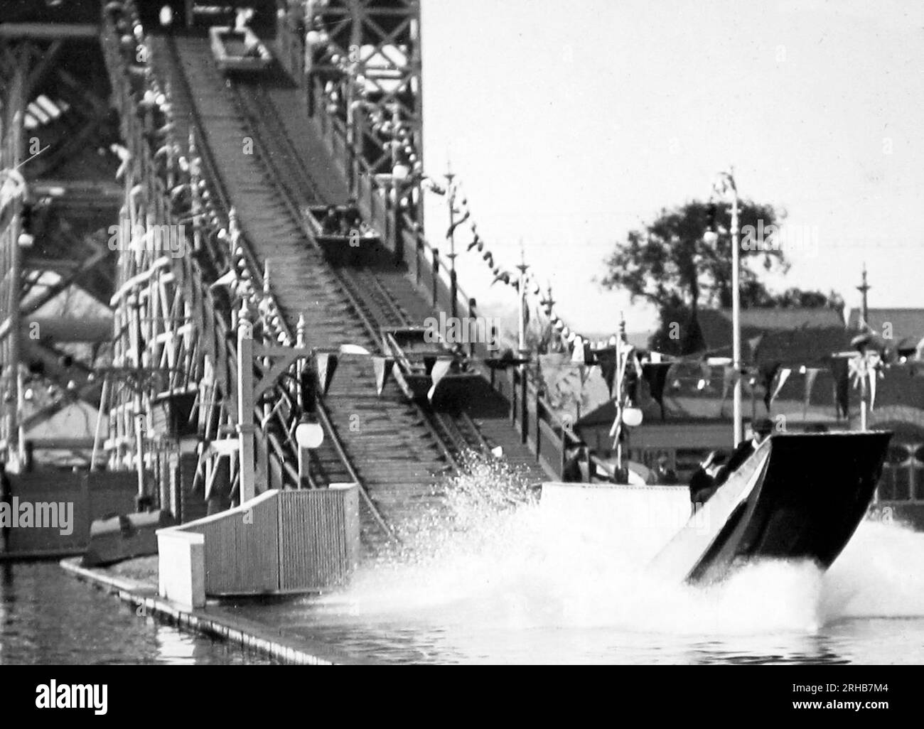 Water Chute, Scottish National Exhibition, Edinburgh in 1908 Stock ...