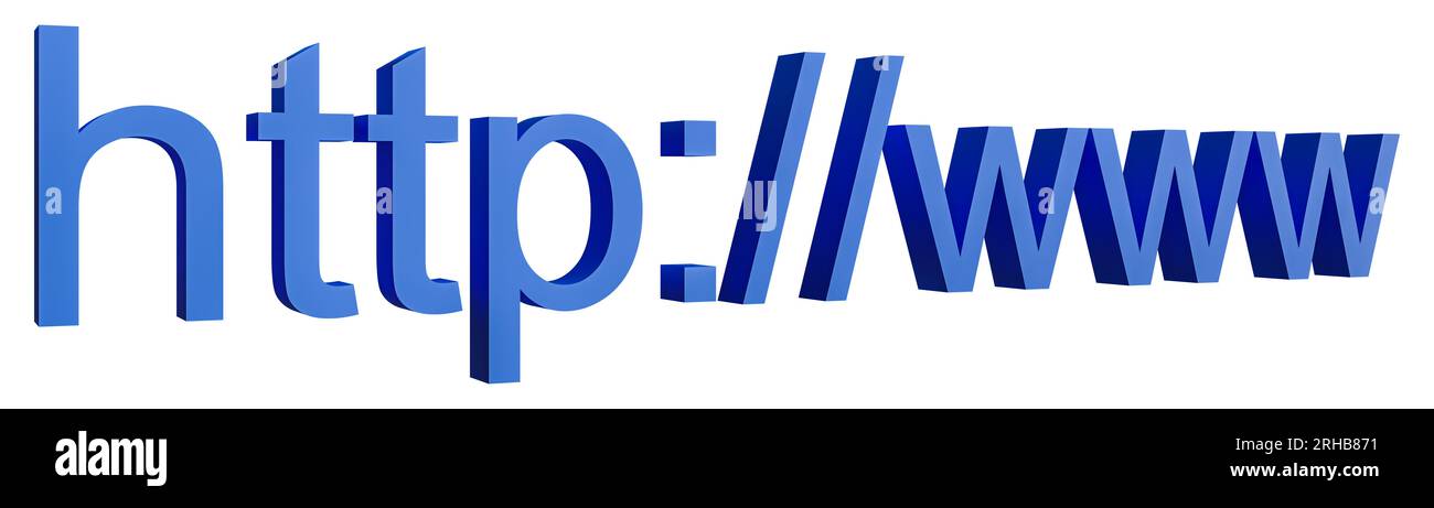Internet web address http www in search bar of browser. Isolated on ...