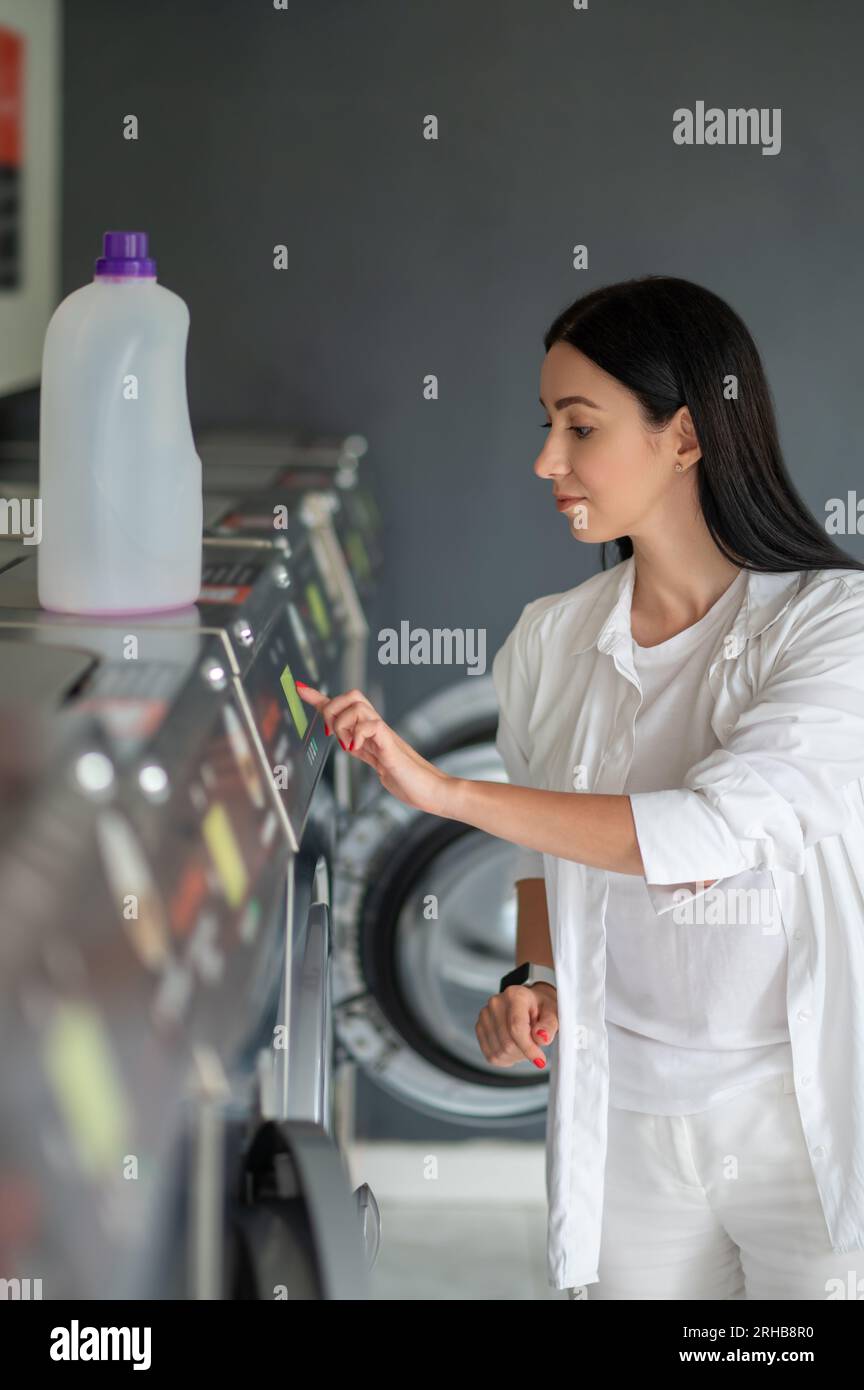 Clothes turning in washing machine hi-res stock photography and images ...
