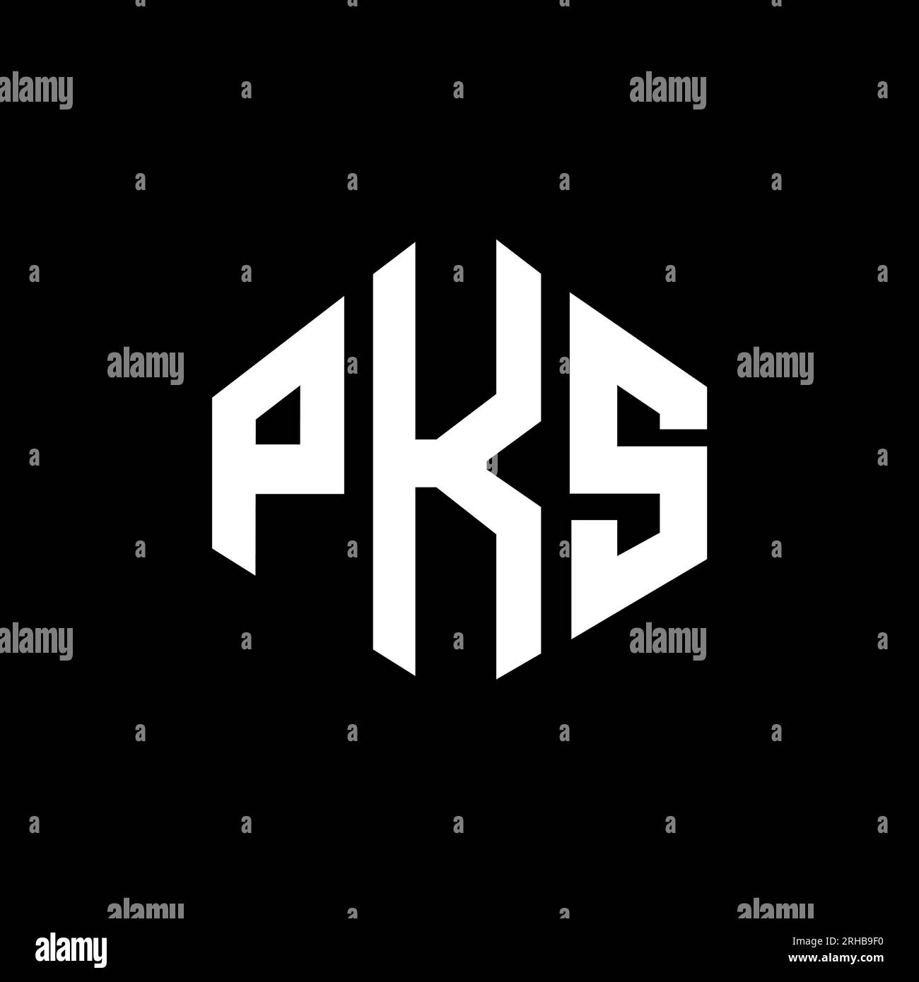 PKS letter logo design with polygon shape. PKS polygon and cube shape ...