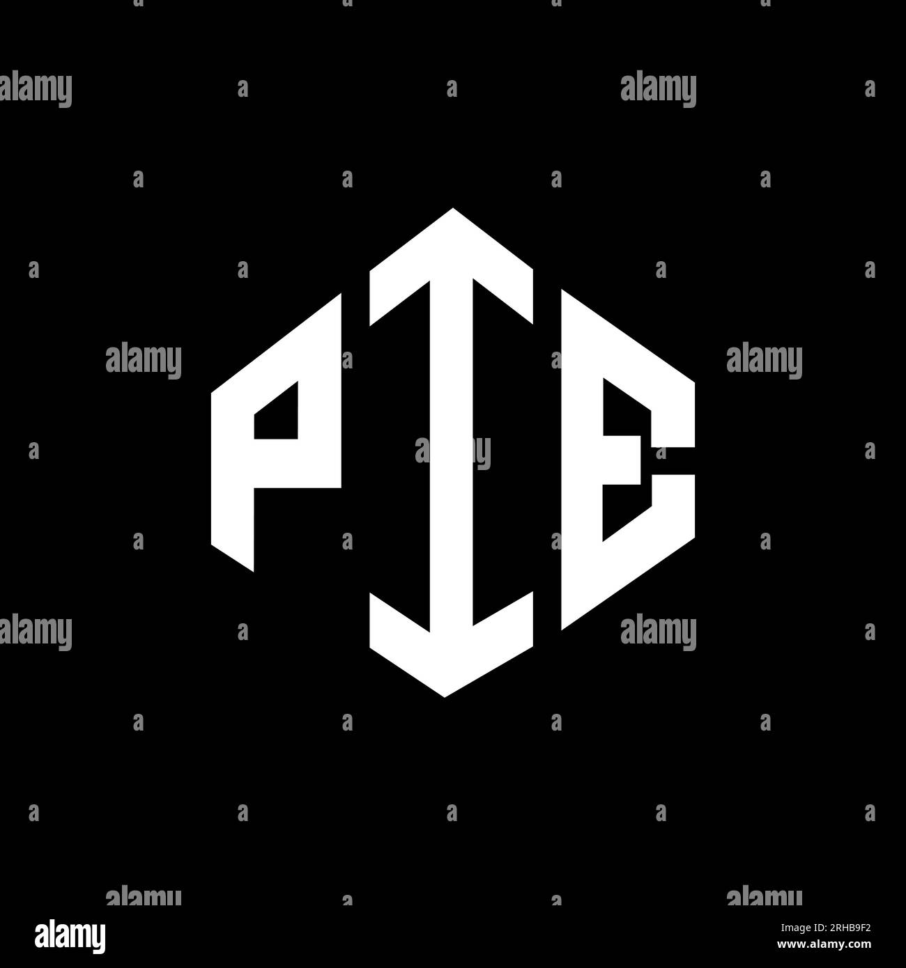 PIE letter logo design with polygon shape. PIE polygon and cube shape ...