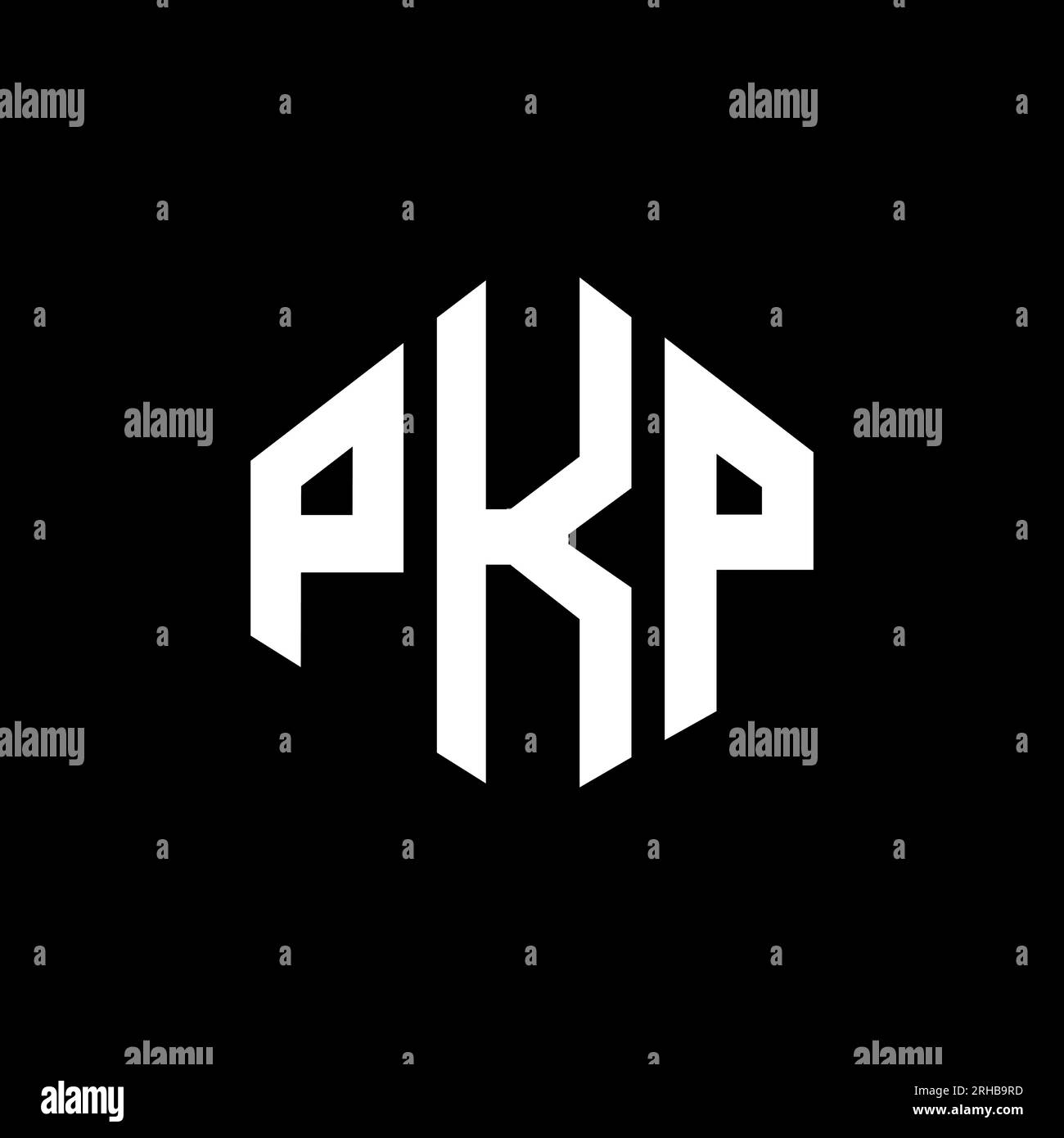 PKP letter logo design with polygon shape. PKP polygon and cube shape ...
