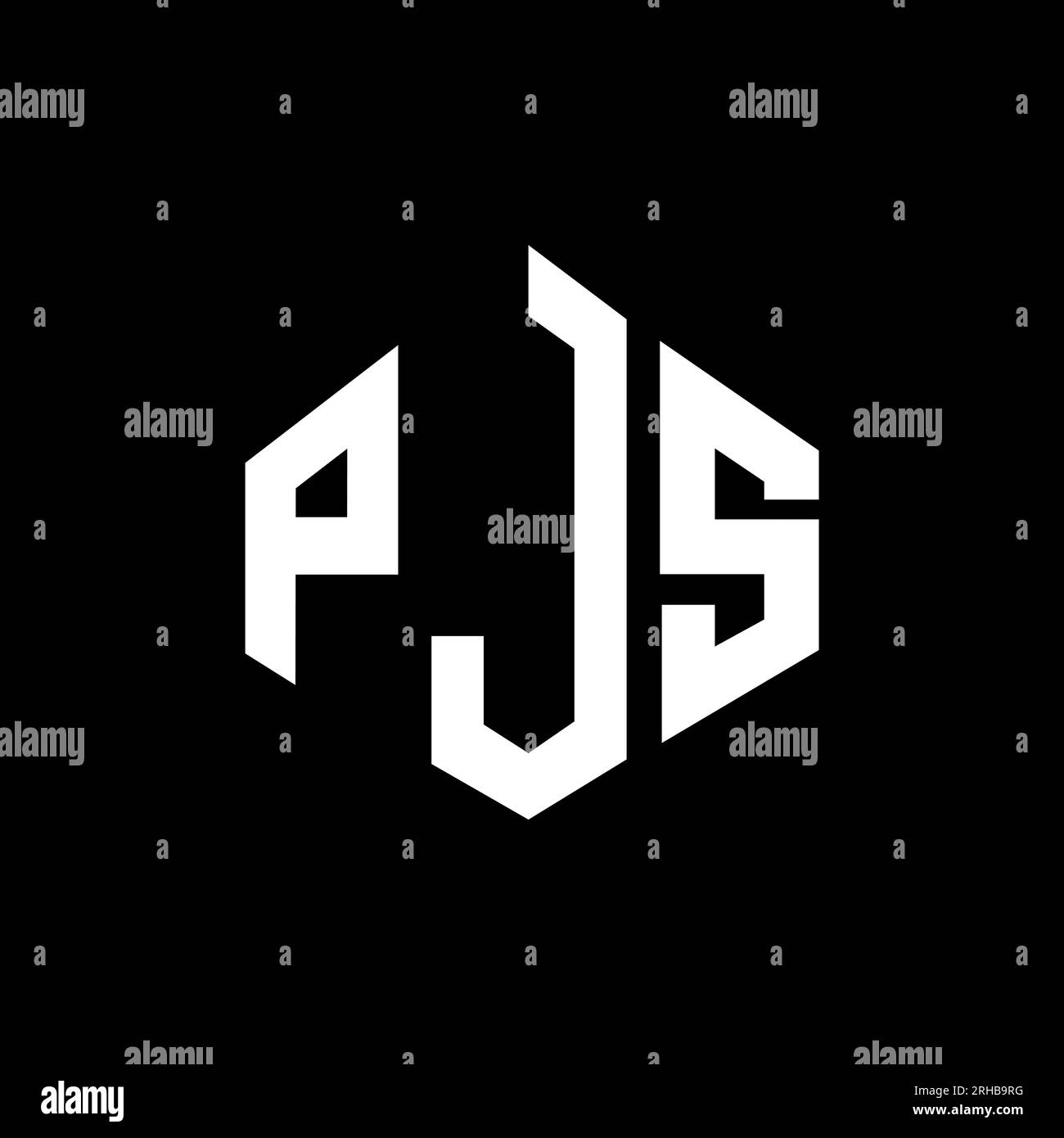 Pjs Letter Logo Design With Polygon Shape Pjs Polygon And Cube Shape Logo Design Pjs Hexagon
