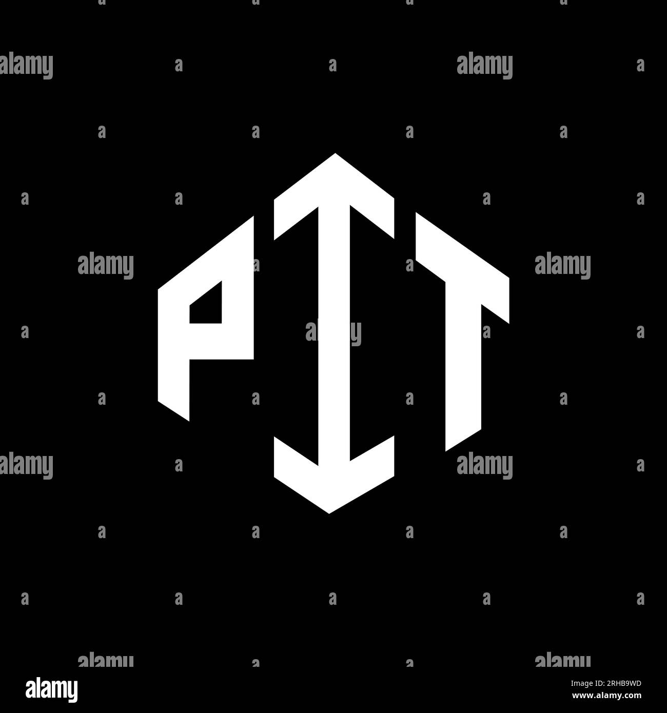 PIT letter logo design with polygon shape. PIT polygon and cube shape ...