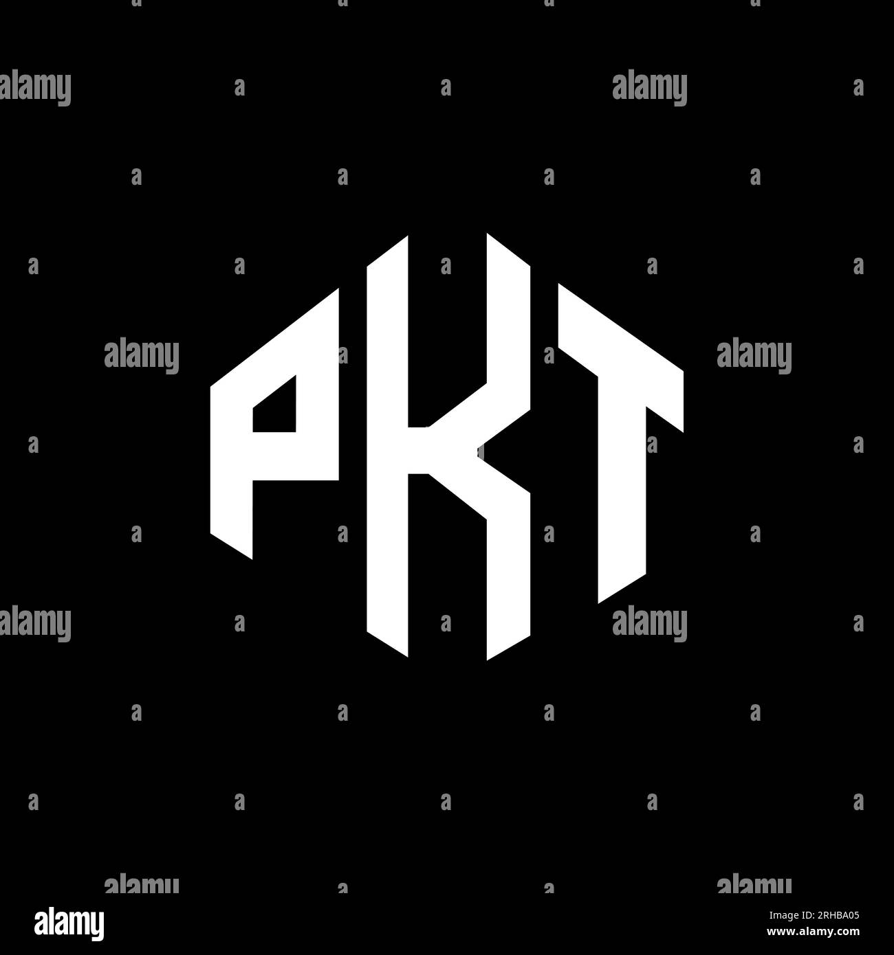 PKT letter logo design with polygon shape. PKT polygon and cube shape ...