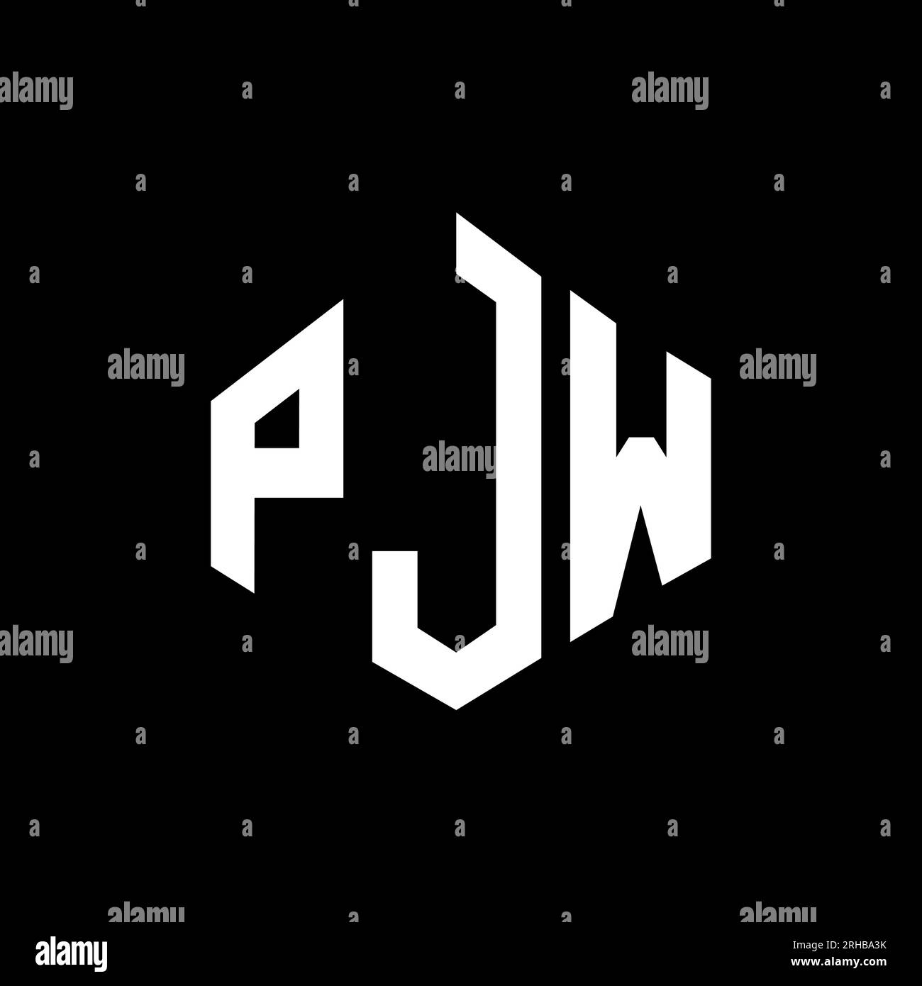 Pjw logo design Black and White Stock Photos & Images - Alamy